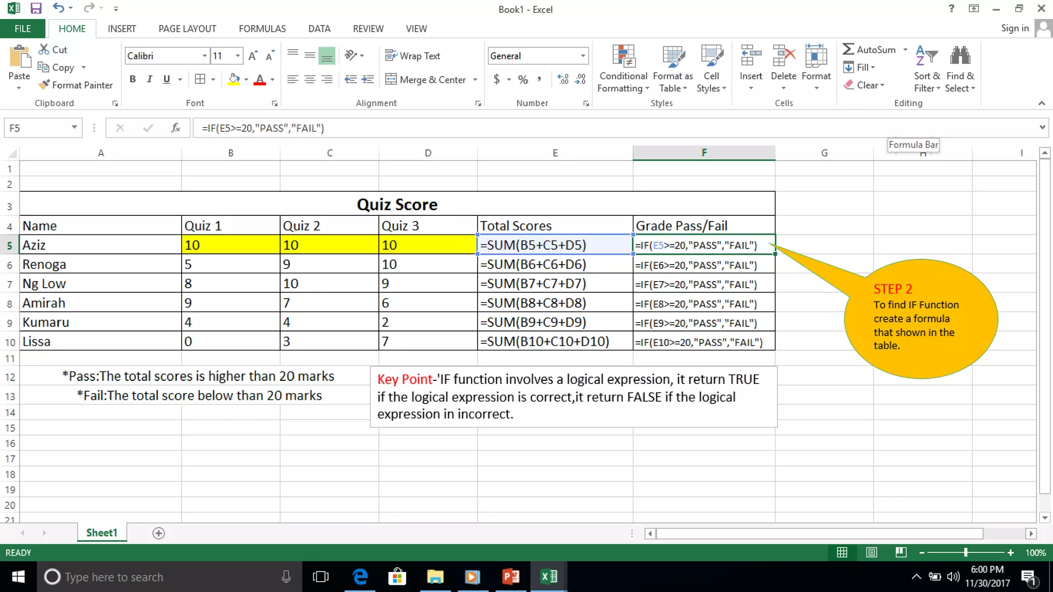The 'IF' Function formula | PPTX