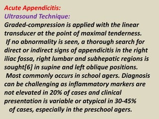 Presentation1, ultrasound of the bowel loops and the lymph nodes. | PPTX