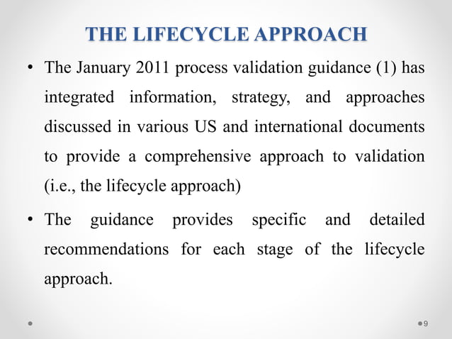USFDA guidelines on process validation a life cycle approach | PPTX ...