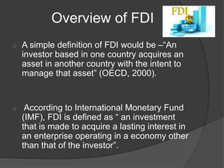 Impact of FDI on Indian Entrepreneurship | PPT