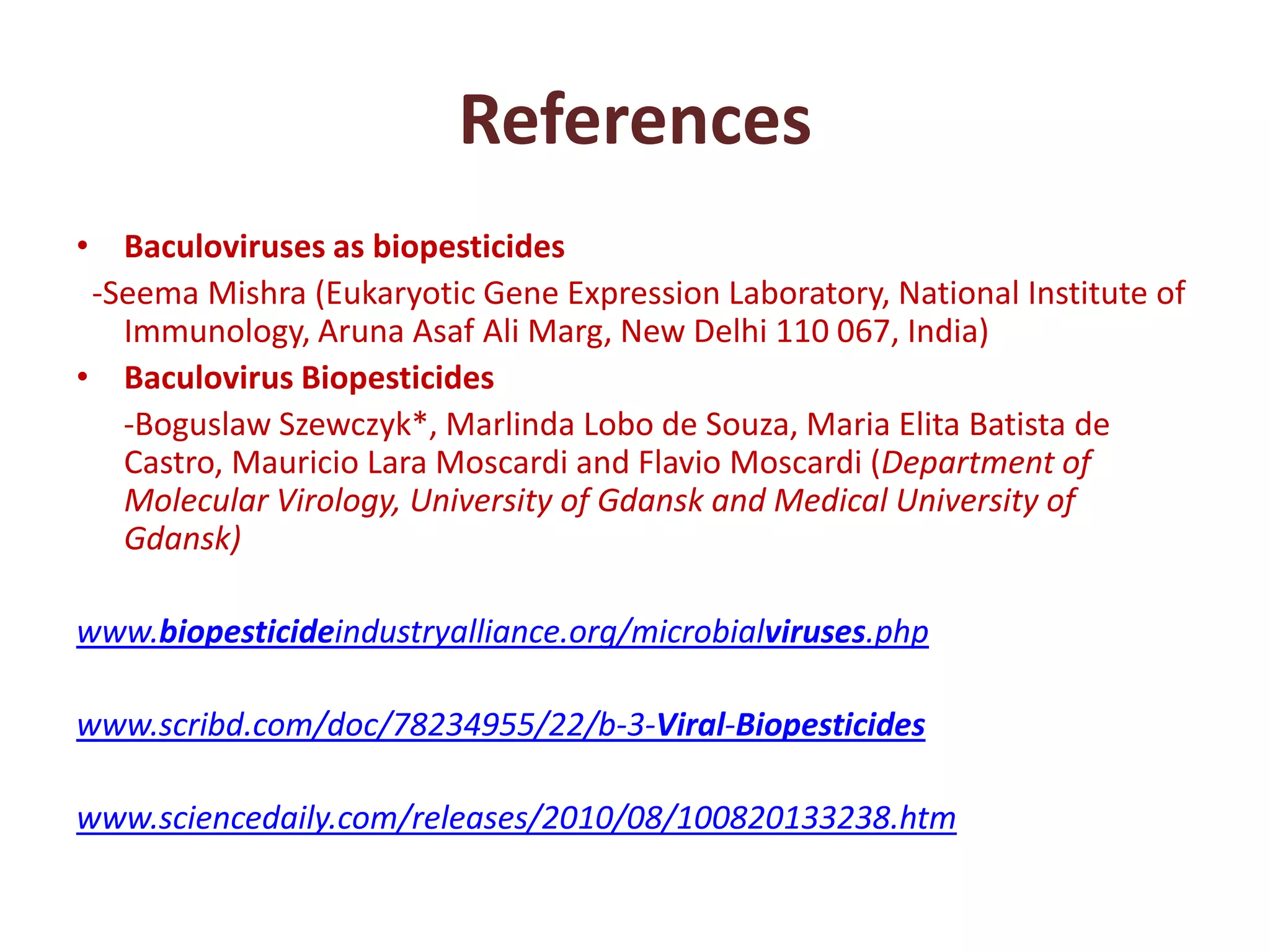 Viral Biopesticides | PPTX