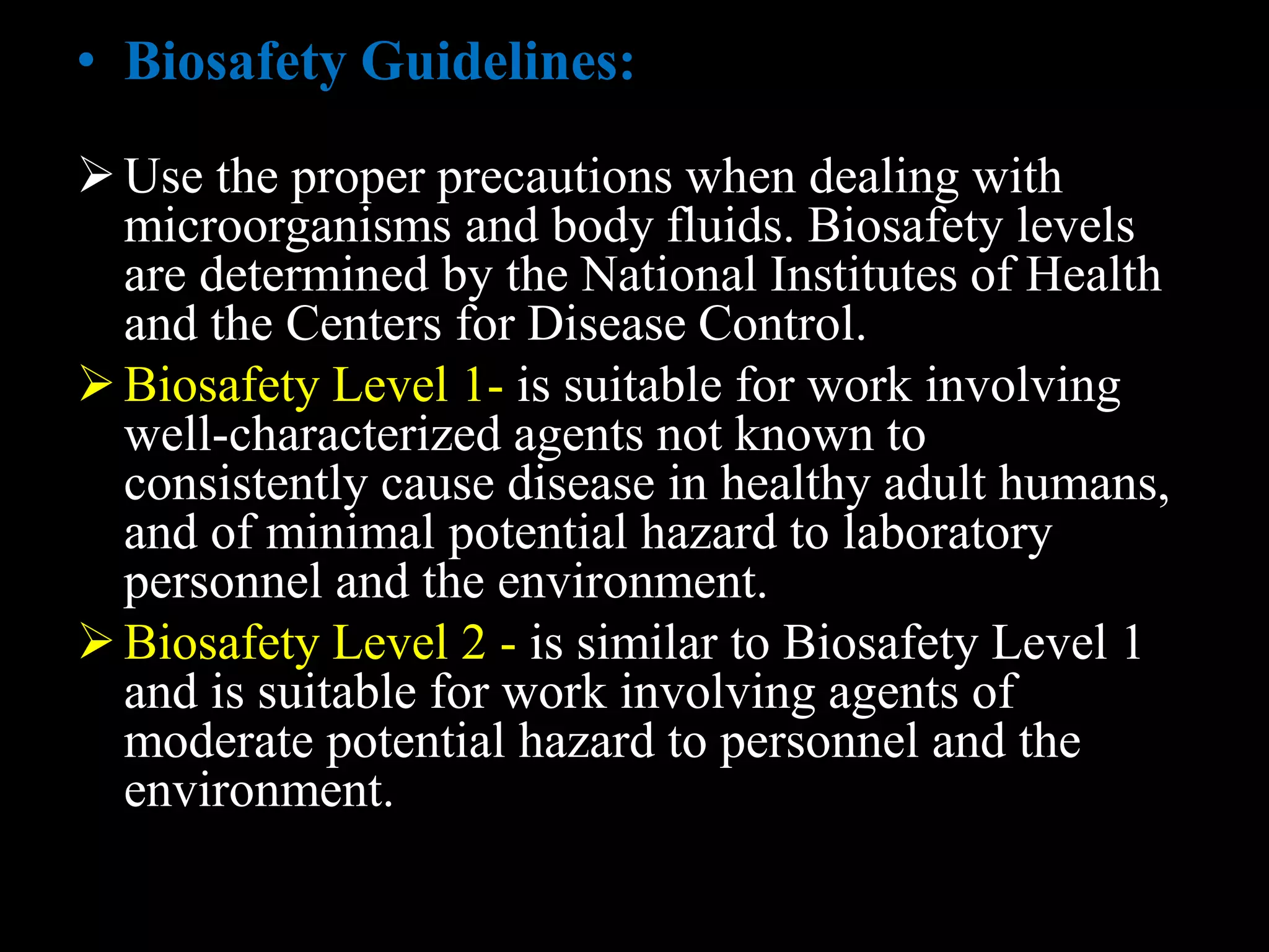 SAFETY RULE AND REGULATION IN MICROBIOLOGICAL LABOURATORY | PPTX