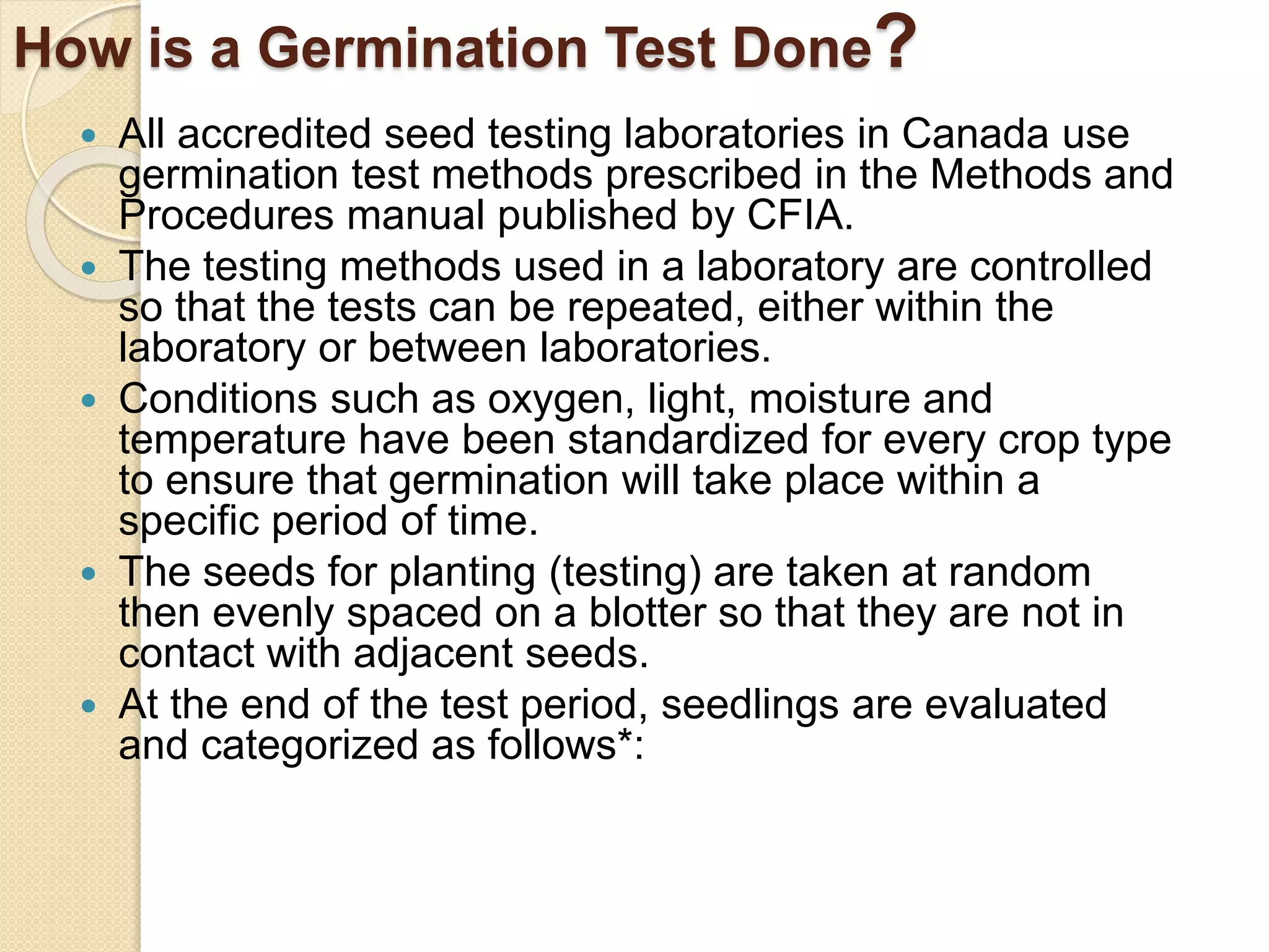 Seed Testing for Germination | PPTX