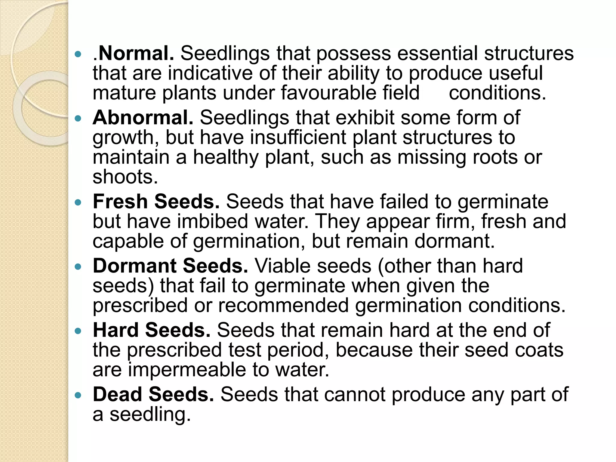 Seed Testing for Germination | PPTX
