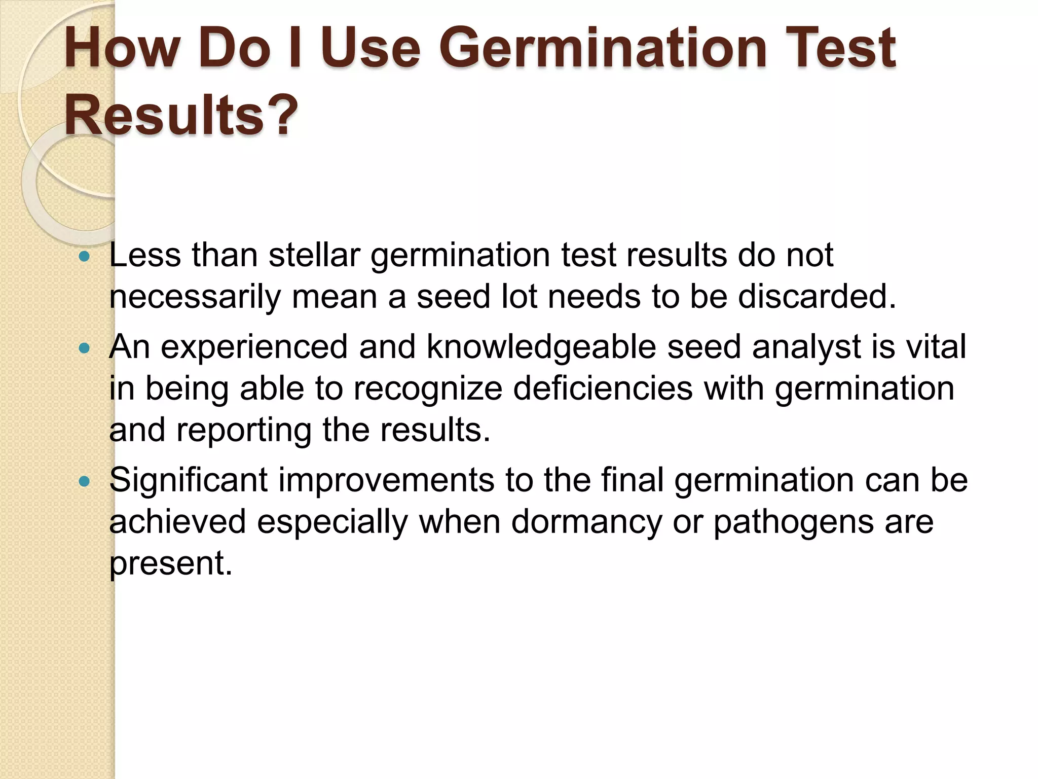 Seed Testing for Germination | PPTX