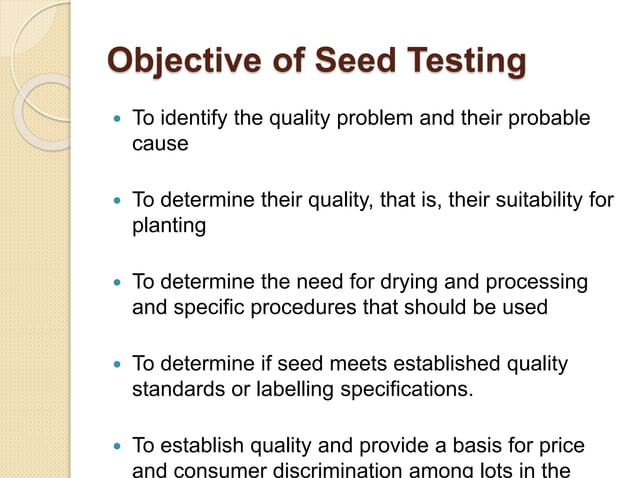 Seed Testing for Germination | PPTX