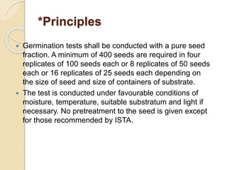Seed Testing for Germination | PPTX