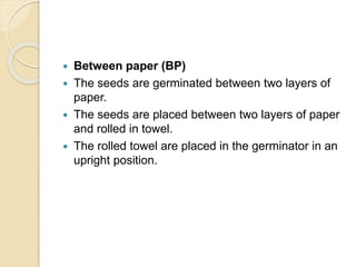 Seed Testing for Germination | PPTX