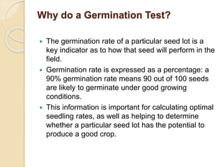 Seed Testing for Germination | PPTX