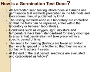 Seed Testing for Germination | PPTX