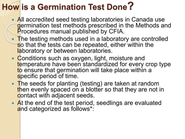 Seed Testing for Germination | PPTX