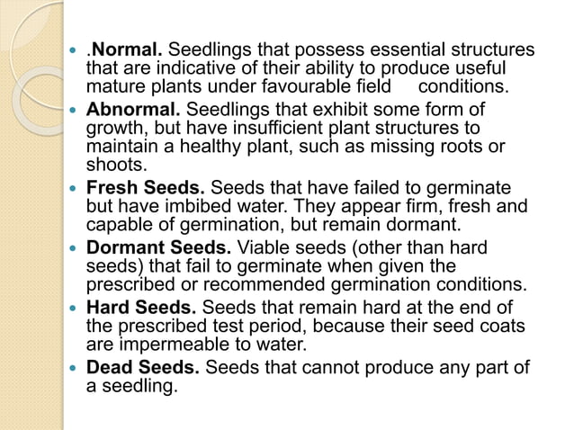 Seed Testing for Germination | PPTX