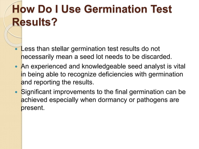 Seed Testing for Germination | PPTX
