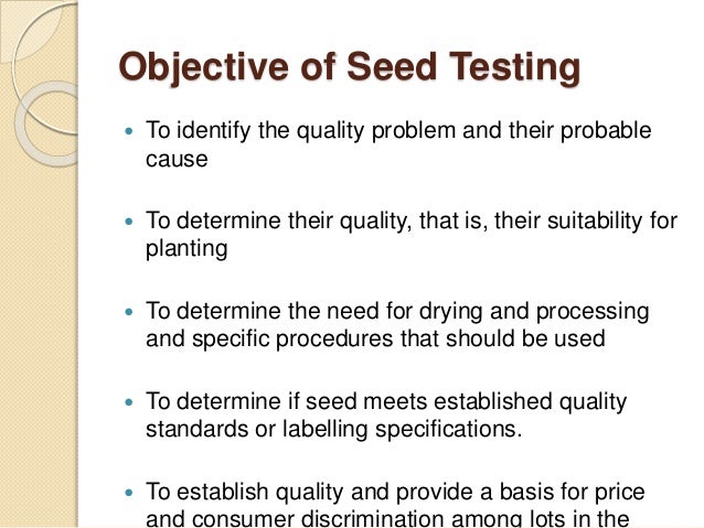 Seed Testing for Germination