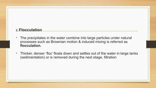 treatment of water for drinking purpose | PPTX