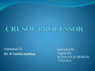 Crusoe processor | PPTX