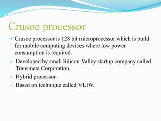 Crusoe processor | PPTX