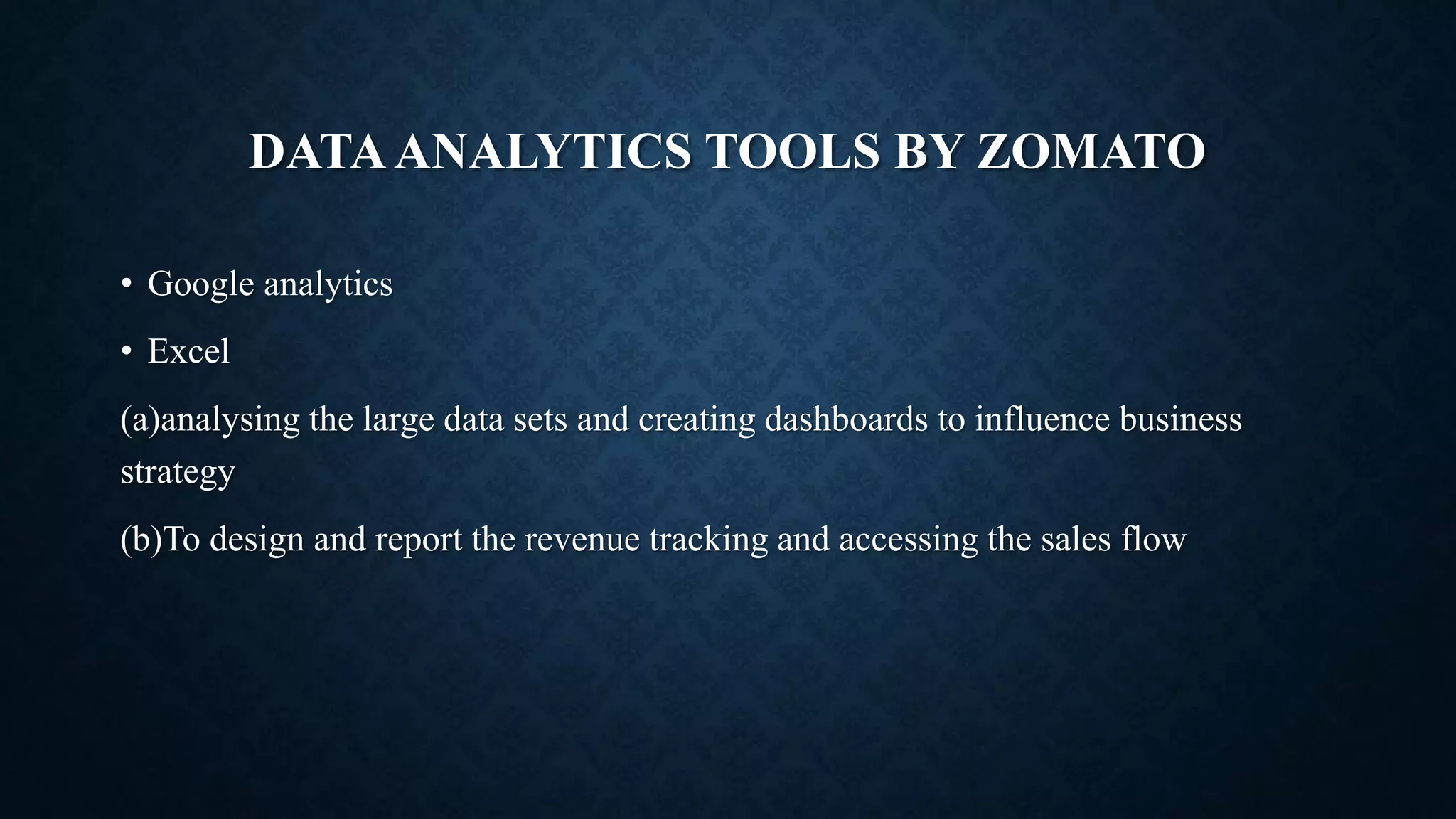 Business Analytics In Zomato Food Chain Pptx