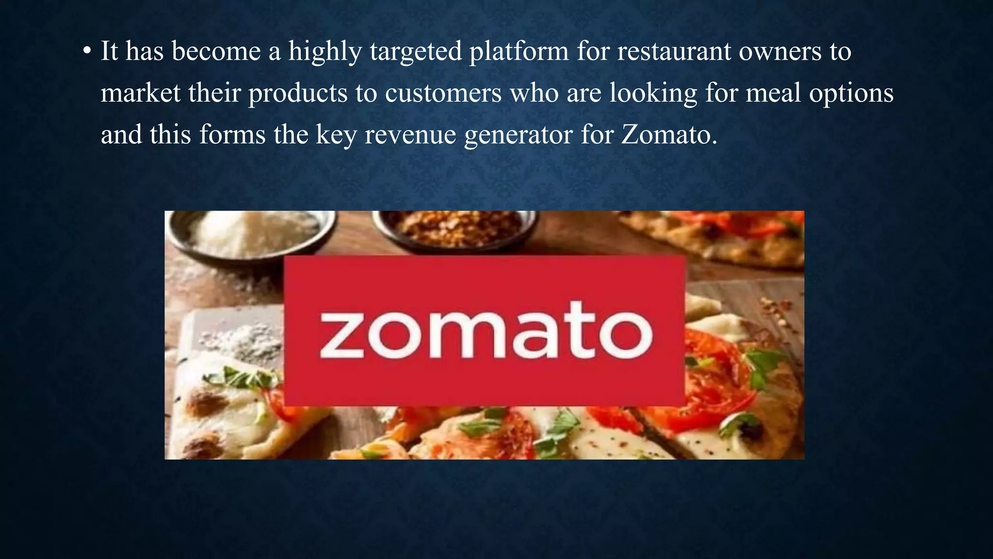 Business analytics in Zomato food chain | PPTX