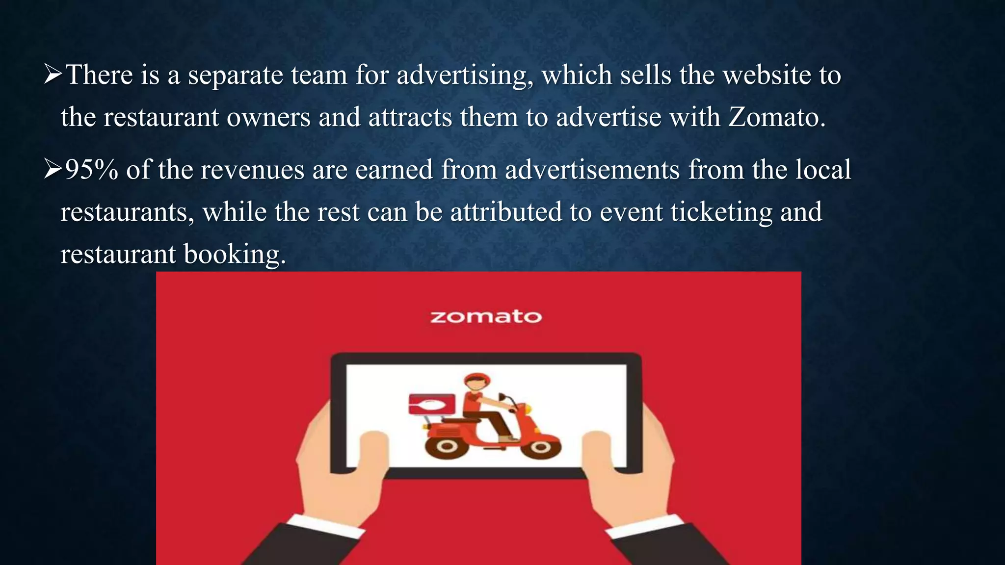 Business analytics in Zomato food chain | PPTX
