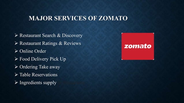 Business analytics in Zomato food chain | PPTX | Marketing and ...