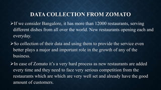 Business analytics in Zomato food chain | PPTX