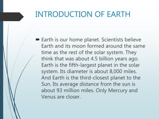 introduction of Earth | PPTX