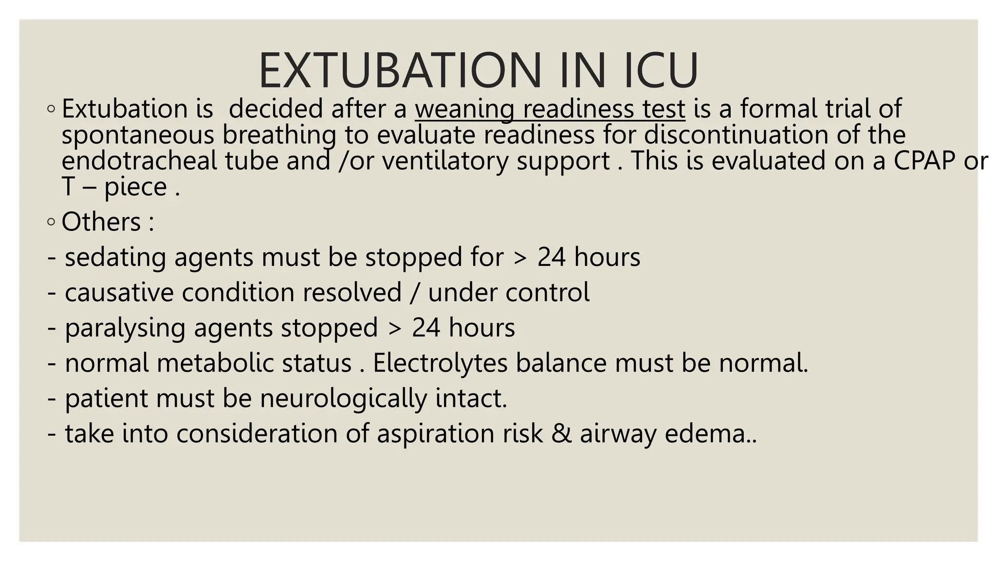 Steps of extubation in general anesthesia patients | PPTX