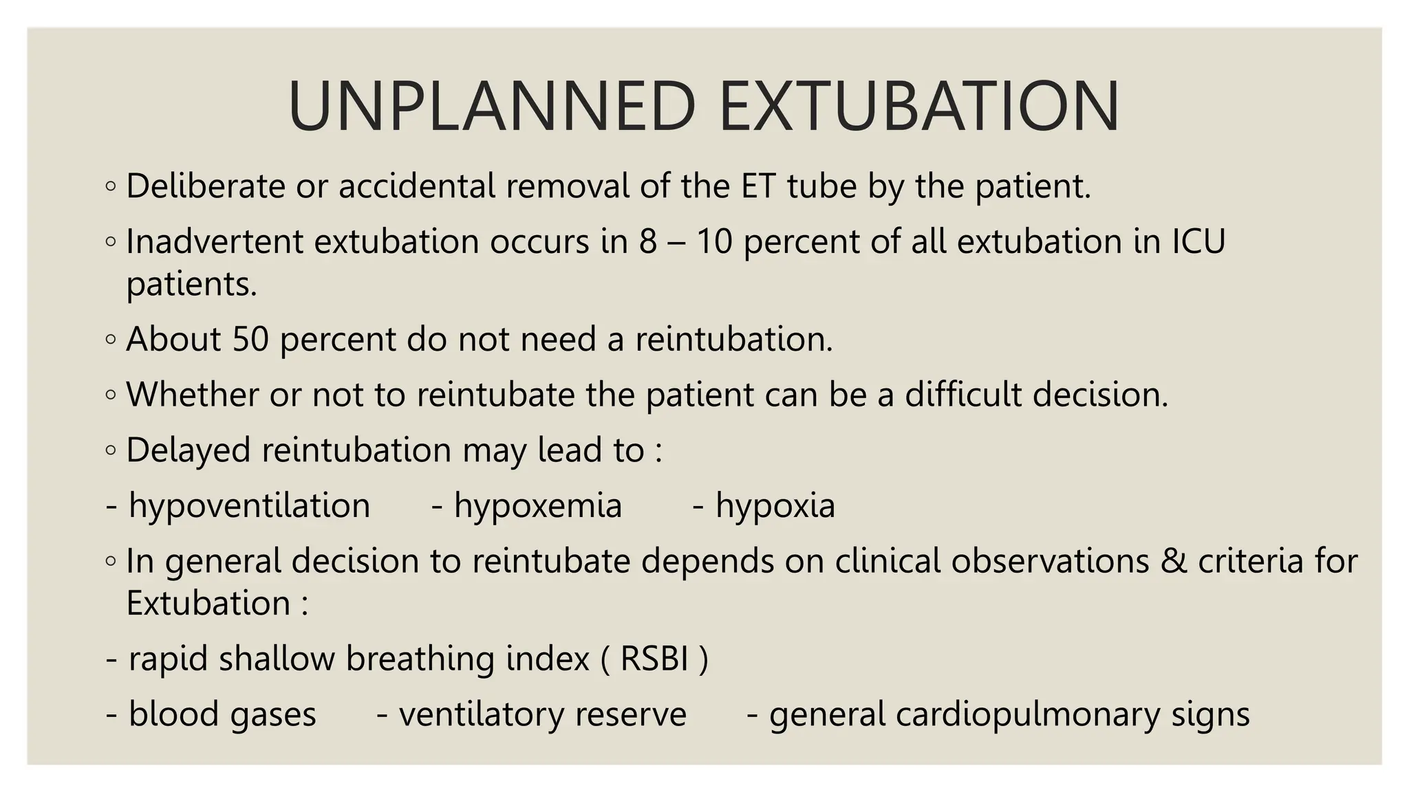 Steps of extubation in general anesthesia patients | PPTX