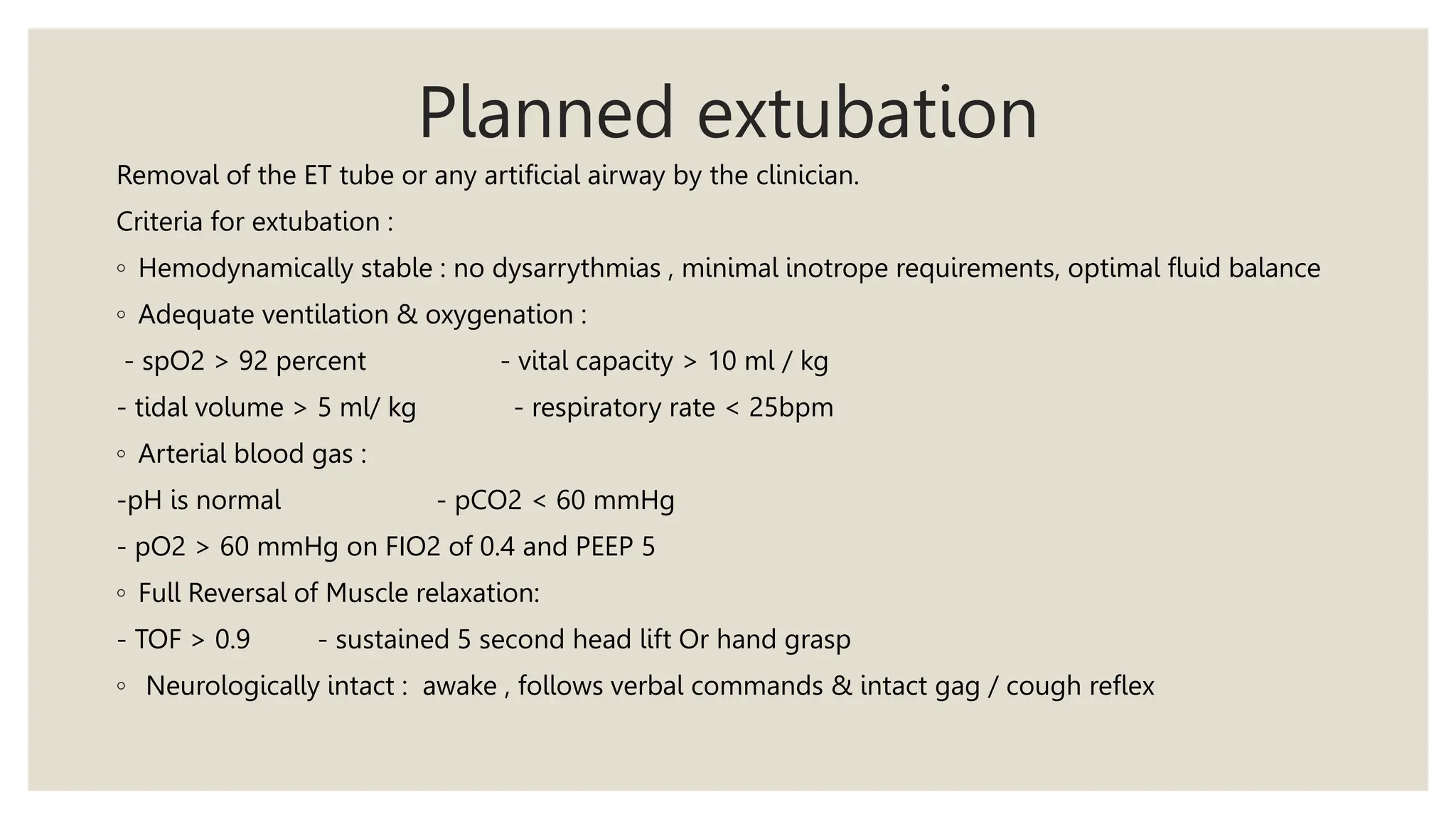 Steps of extubation in general anesthesia patients | PPTX