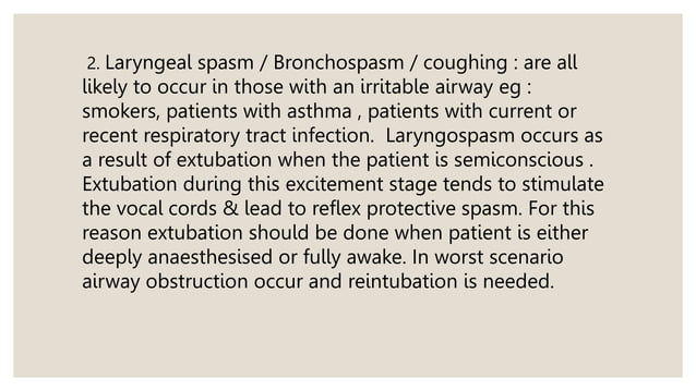 Steps of extubation in general anesthesia patients | PPTX | Ear, Nose ...