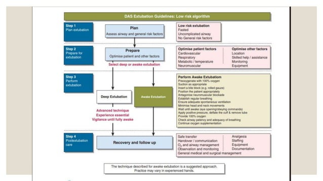Steps of extubation in general anesthesia patients | PPTX | Ear, Nose ...