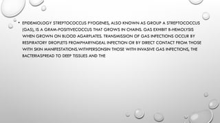 Group a streptococcus disease causes pathophysiologylogy | PPTX