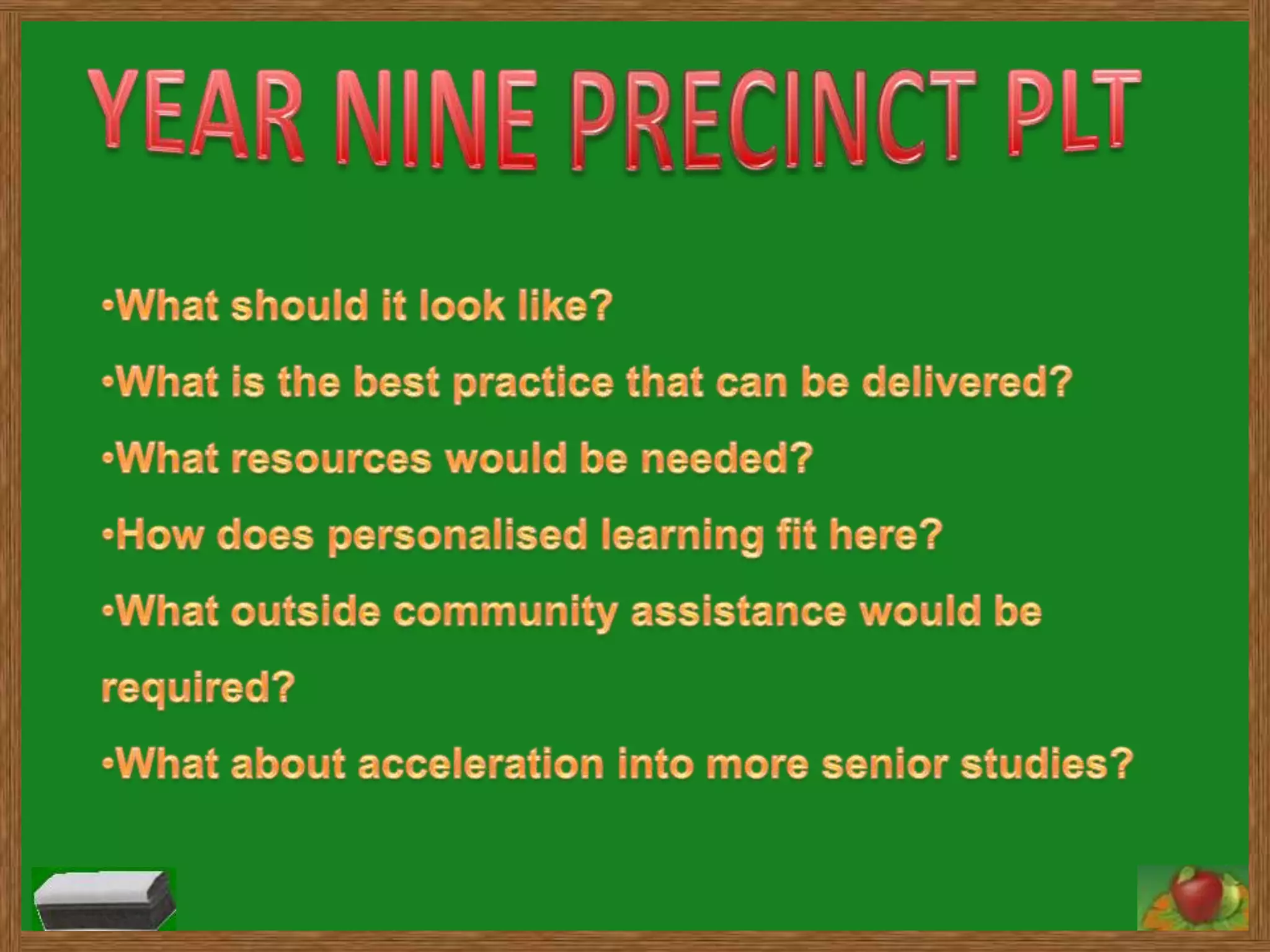 Year 9 Precinct PLT PowerPoint Presentation | PPT