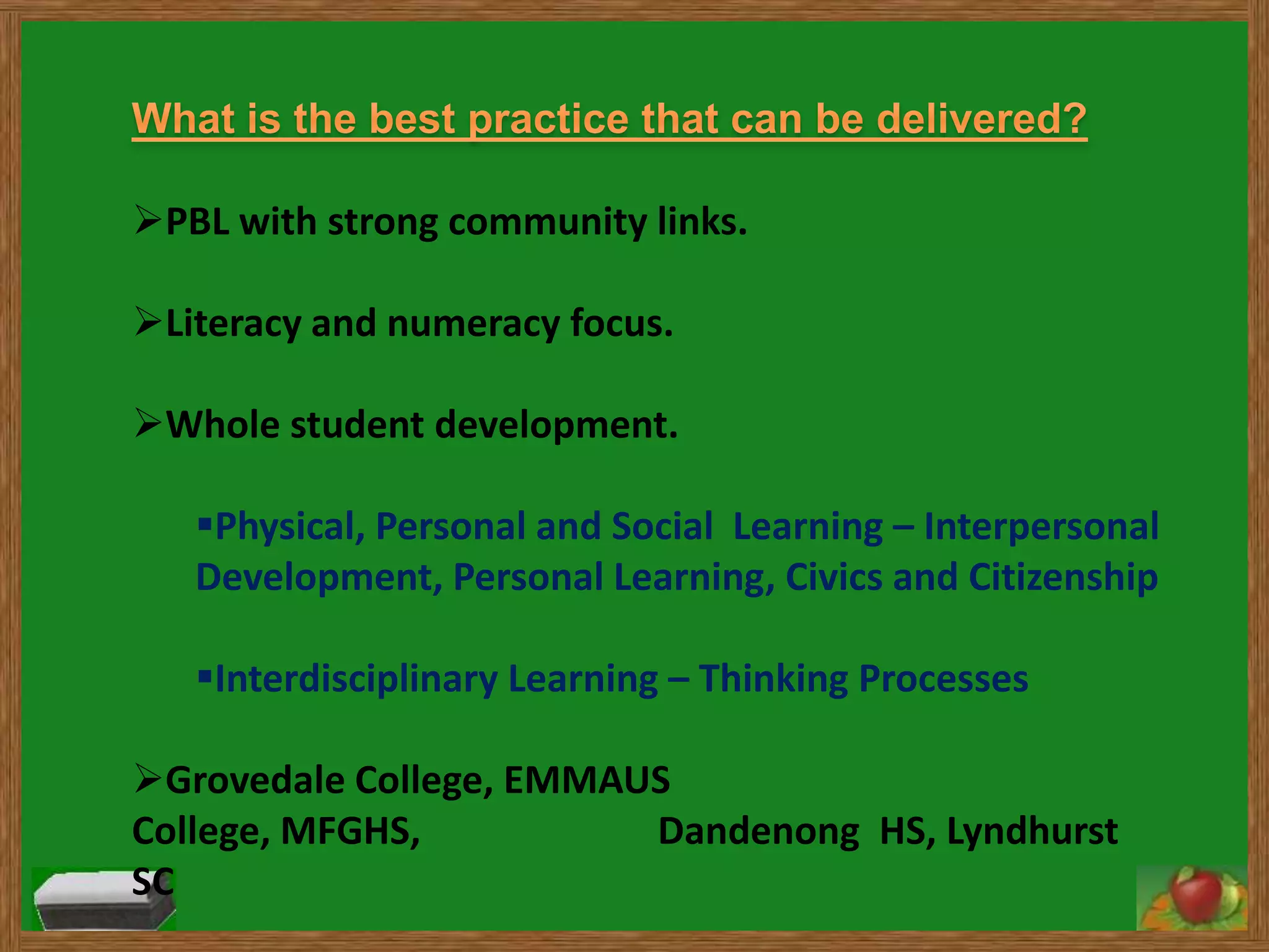 Year 9 Precinct PLT PowerPoint Presentation | PPT