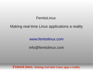 FemtoLinux Introduction | PDF