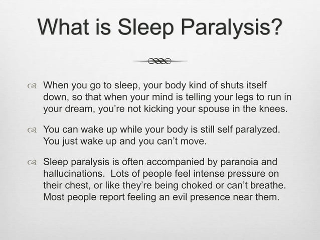 Sleep Paralysis | PPTX