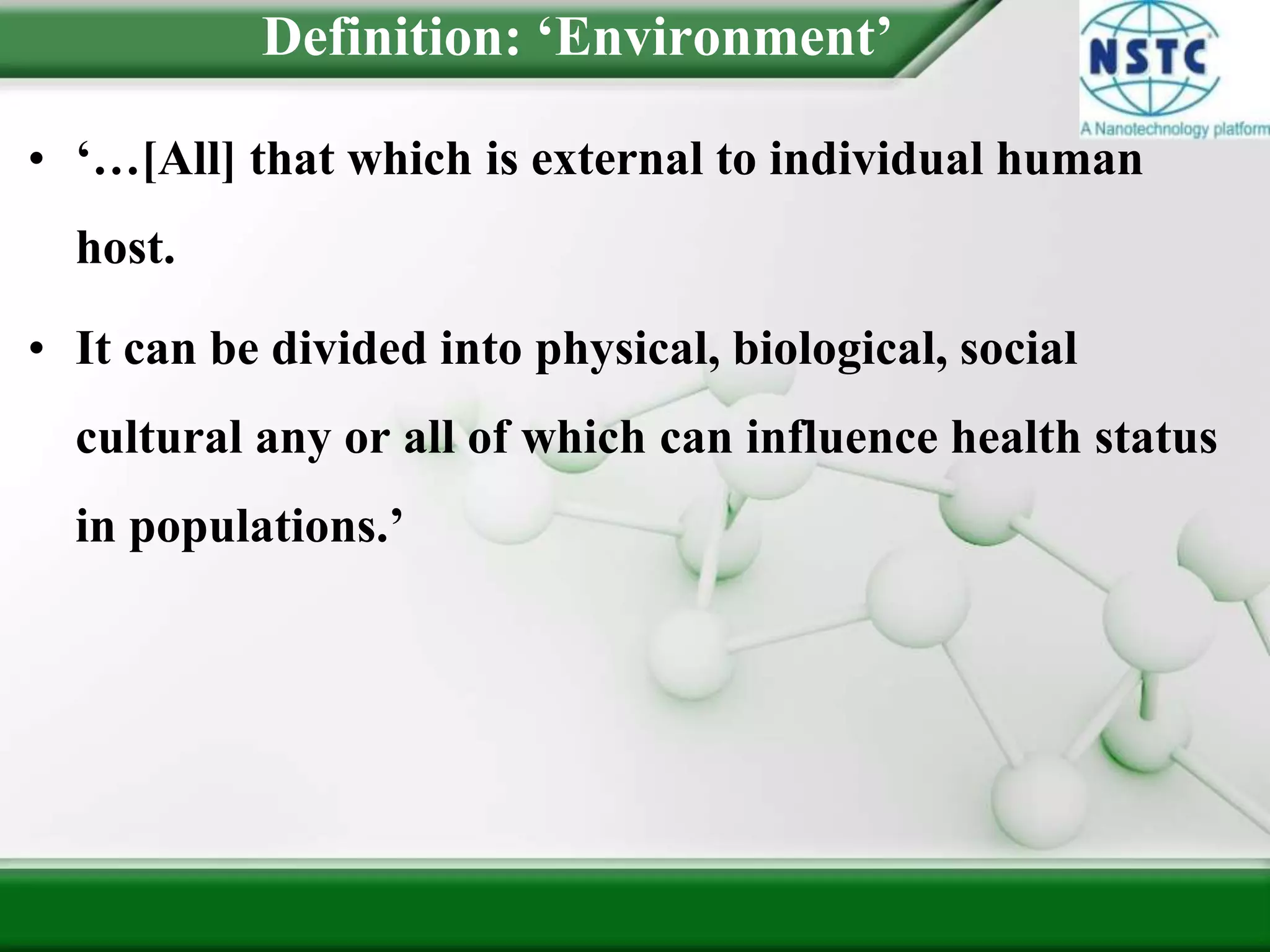 Introduction To Environmental Health | PPTX