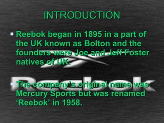 reebok class project for mba students | PPT