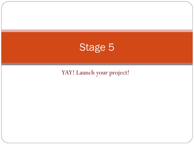 Steps to launching your project | PPT