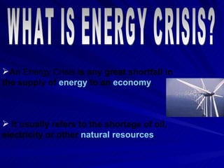 Energy crisis in Pakistan | PPT
