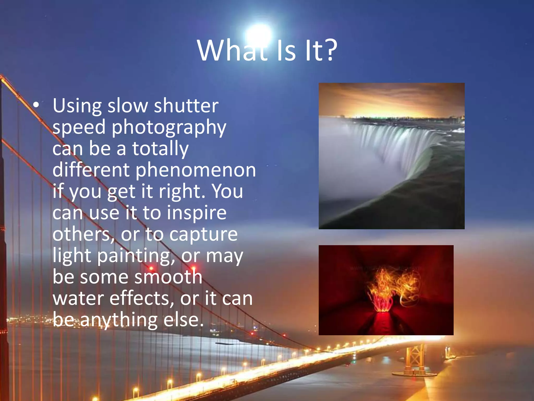 Shutter Speed Photography | PPTX