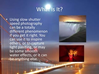 Shutter Speed Photography | PPTX