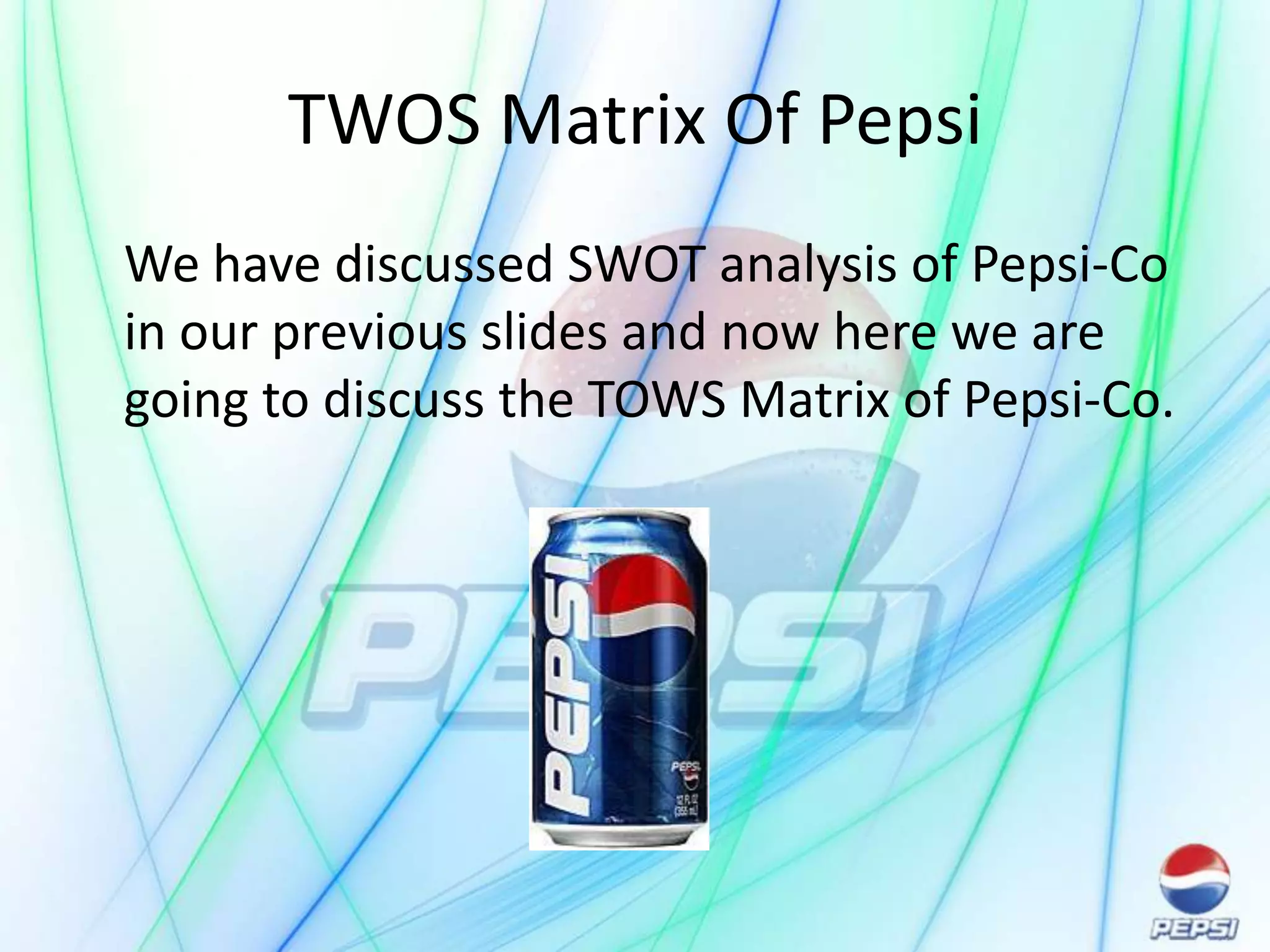 Presentation on pepsico | PPTX