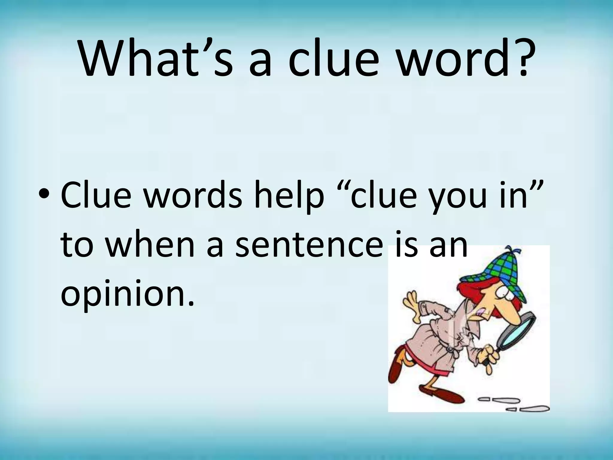 Clue Words | PPT