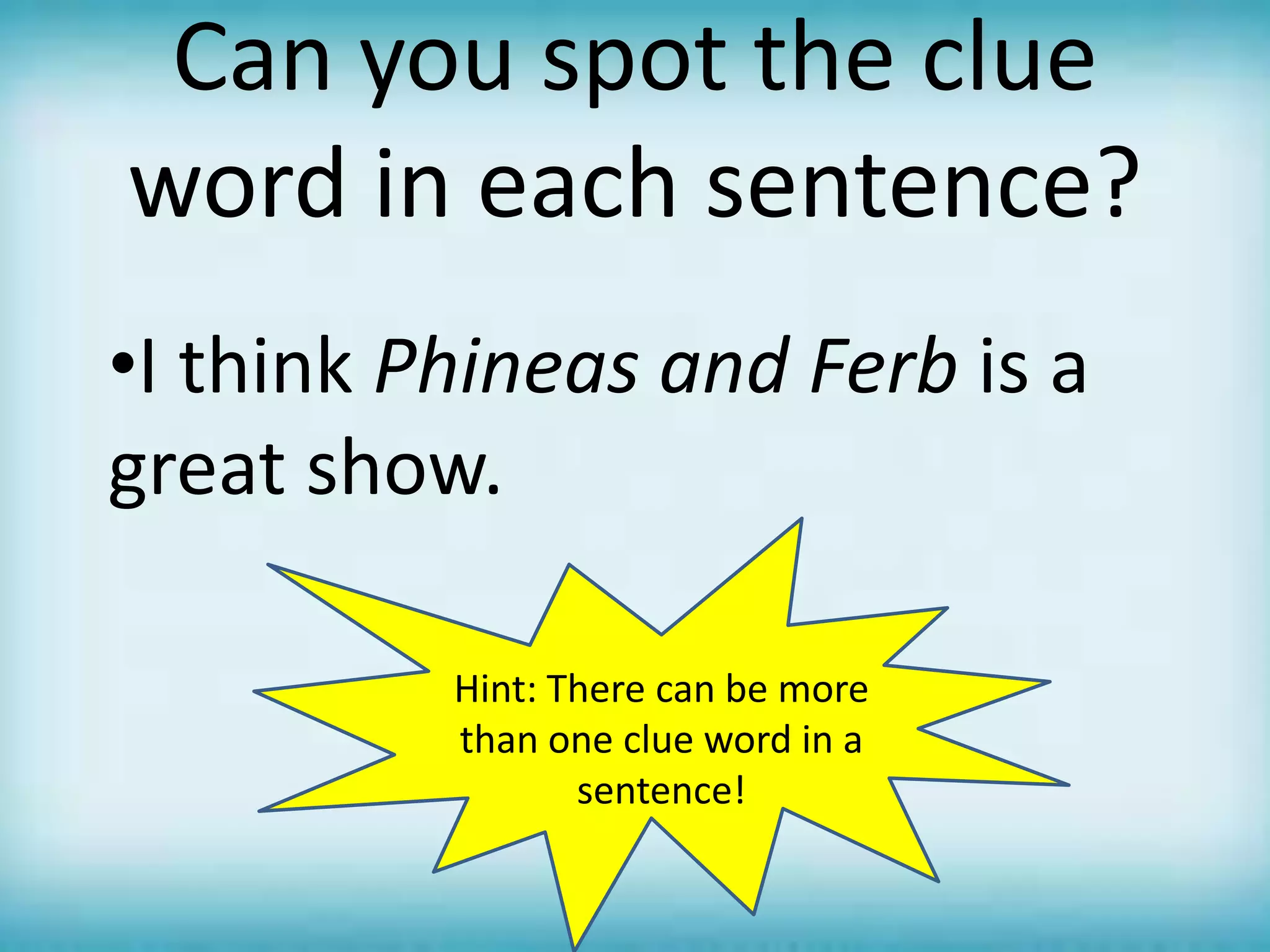 Clue Words | PPT