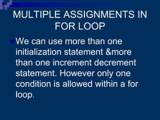 PRESENTATION ON FOR LOOP | PPTX