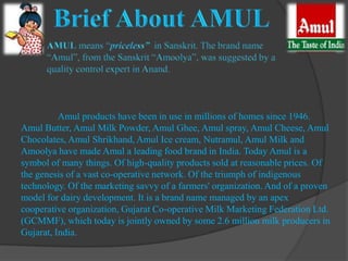 amul brand strategy | PPTX