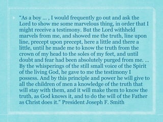 LDS YW Lesson #36: The Importance of Truth in Living a Virtuous LIfe | PPT