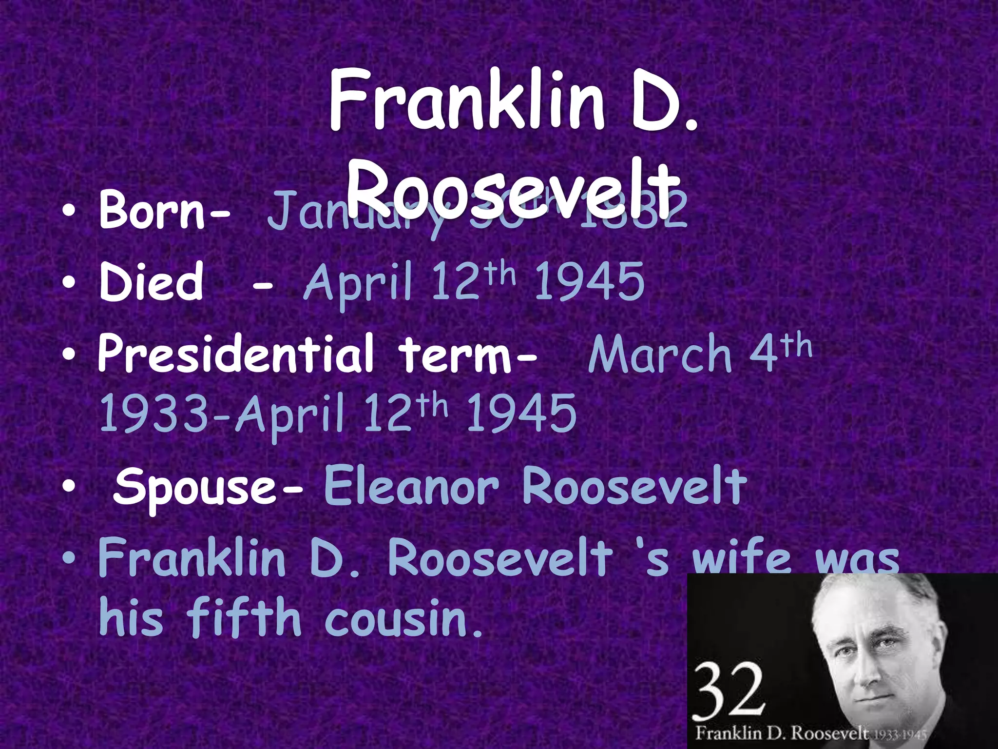 Franklin D. Roosevelt | PPTX